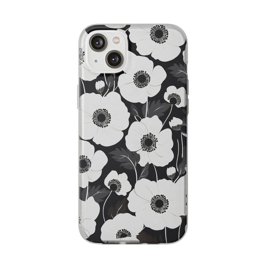 Flexible iPhone Case Series 14 13 12 11 X Black and - Etsy