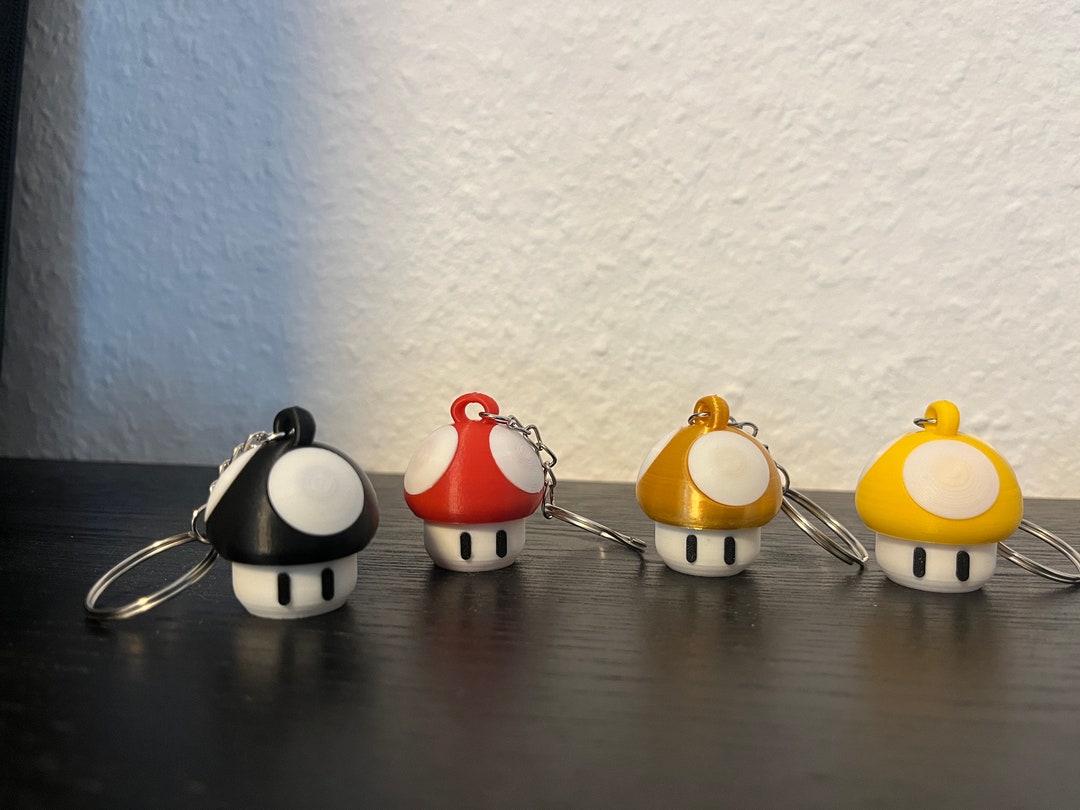 Super Mario Mushroom Keychain Storage Container - Etsy