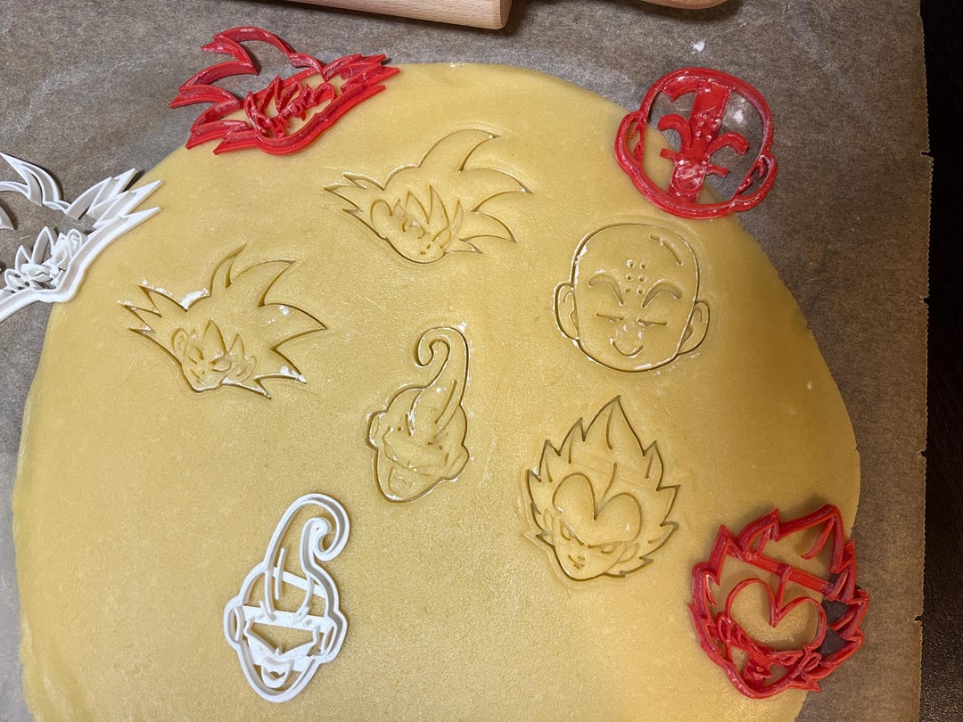 Dragon Ball Cookie Cutter Set Plastic Son Goku Kuririn Majin Boo Vegeta ...