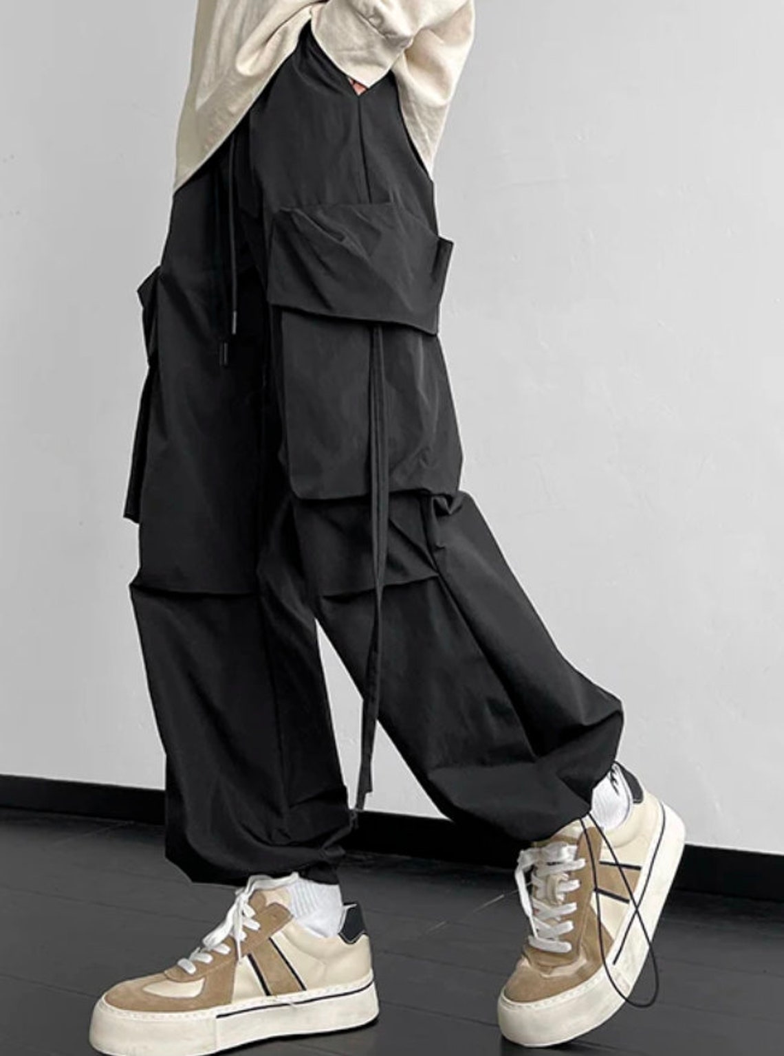 Hakama Cargo Pants Japanese Pants Tactical Pants Japanese Streetwear ...