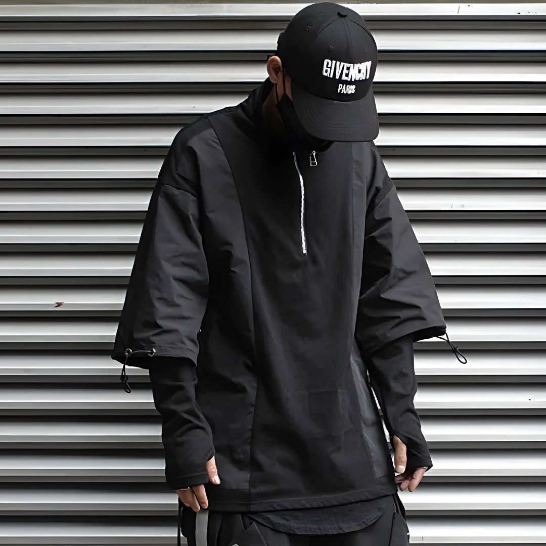 Hakama Cargo Hoddie Japanese Windbreaker Tactical Jacket Japanese ...