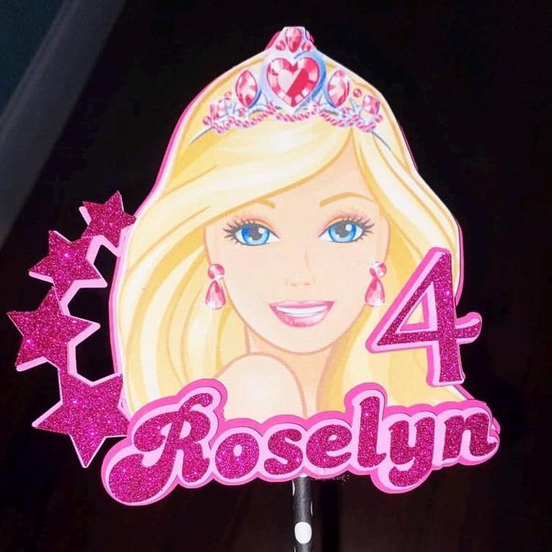 Barbie Cake Topper - Etsy