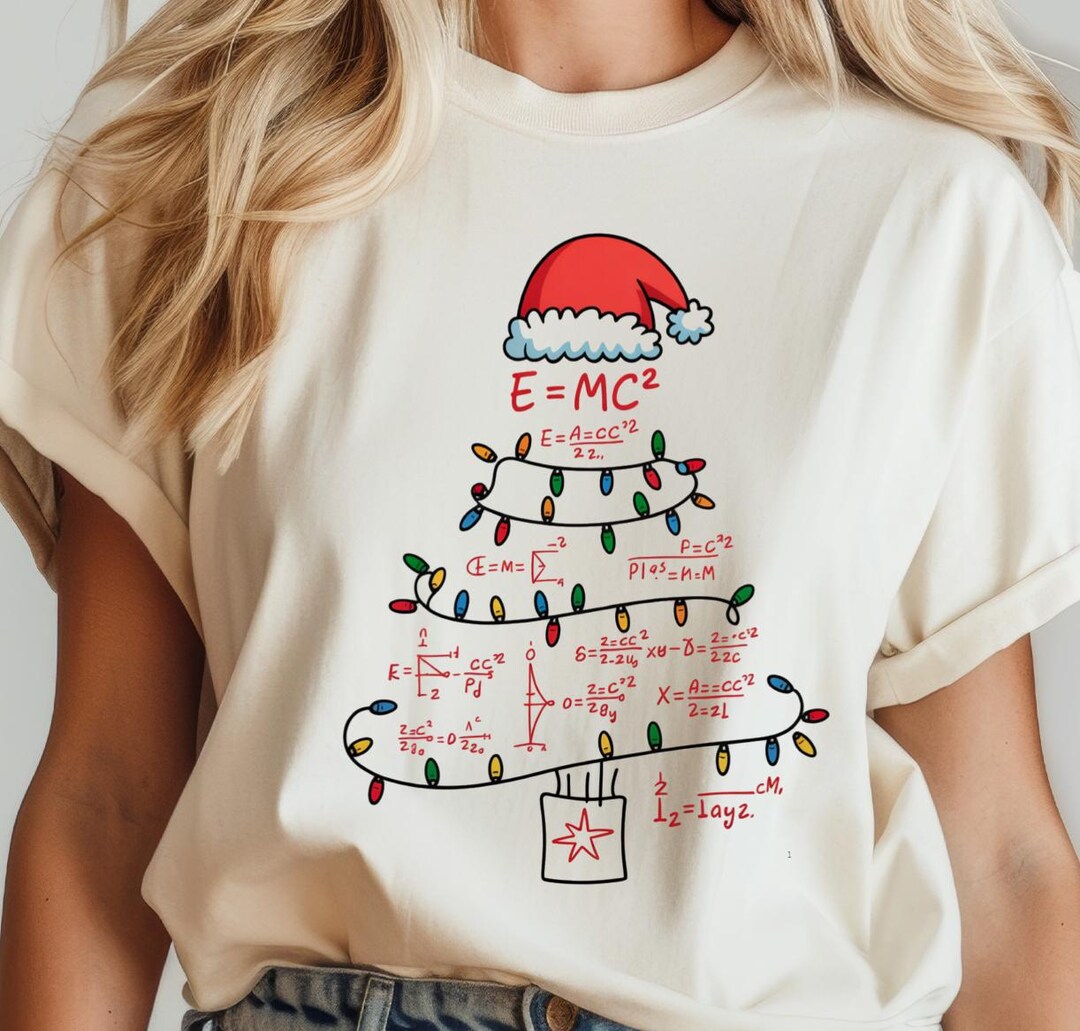 Math Equation Christmas Tree T-shirt, Teacher Xmas Apparel - Etsy
