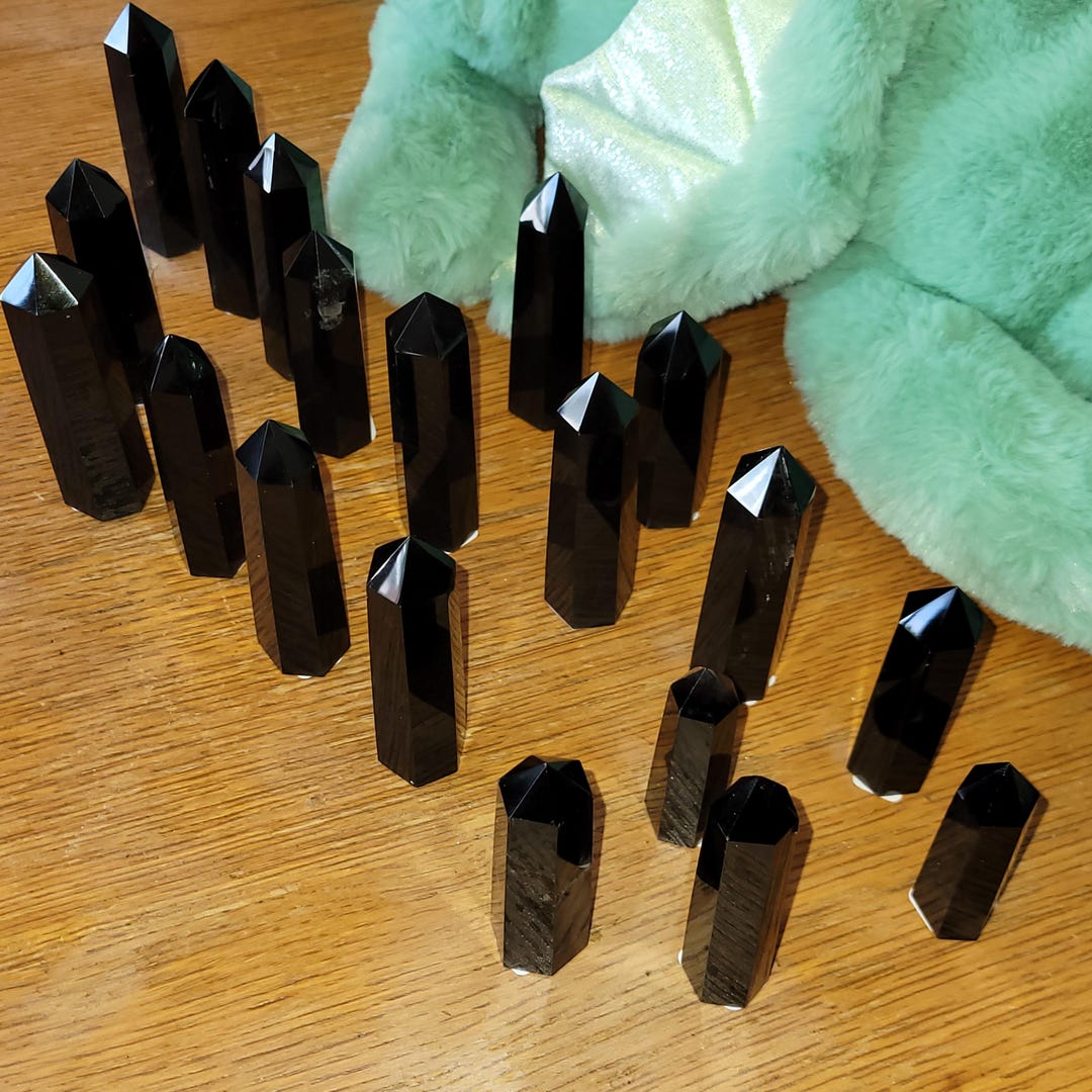 Ice Obsidian Towers AKA Black Lace Obsidian - Etsy