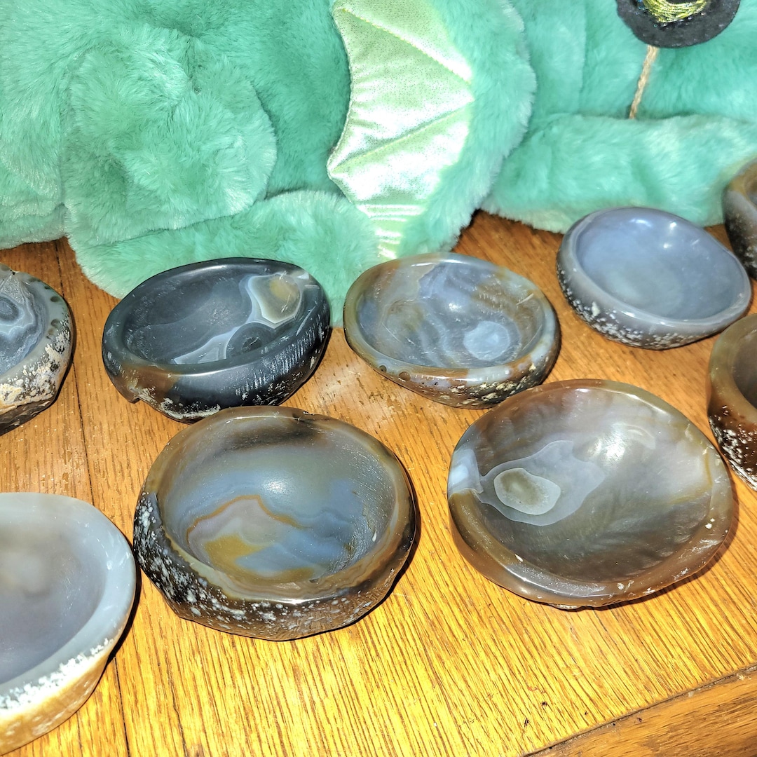 Hand Carved Agate Bowls From Madagascar - Trinket Holder - Etsy