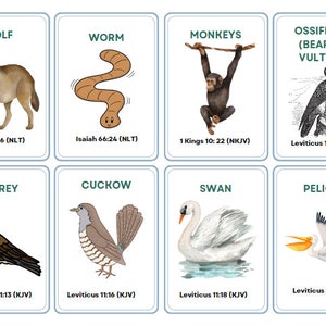 103 Bible Animals, Memory Game, Bible Game, Print at Home, Matching ...