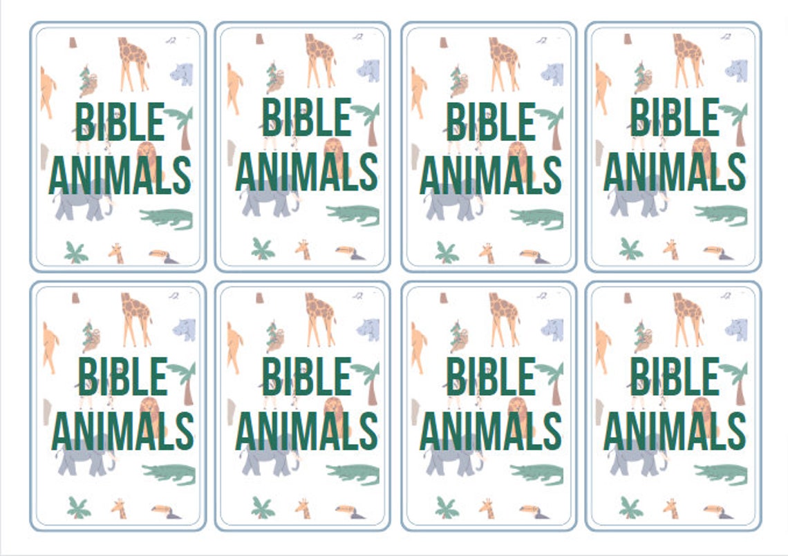 103 Bible Animals, Memory Game, Bible Game, Print at Home, Matching ...