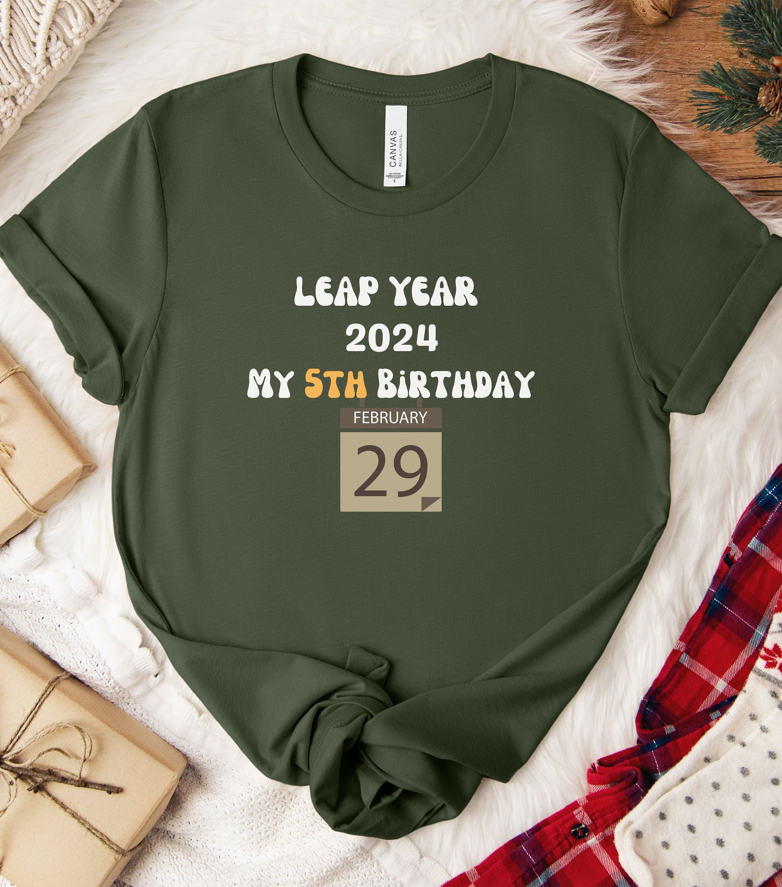 Custom Leap Year Birthday Shirt, Leap Birthday Gift, Leap Day Gift ...