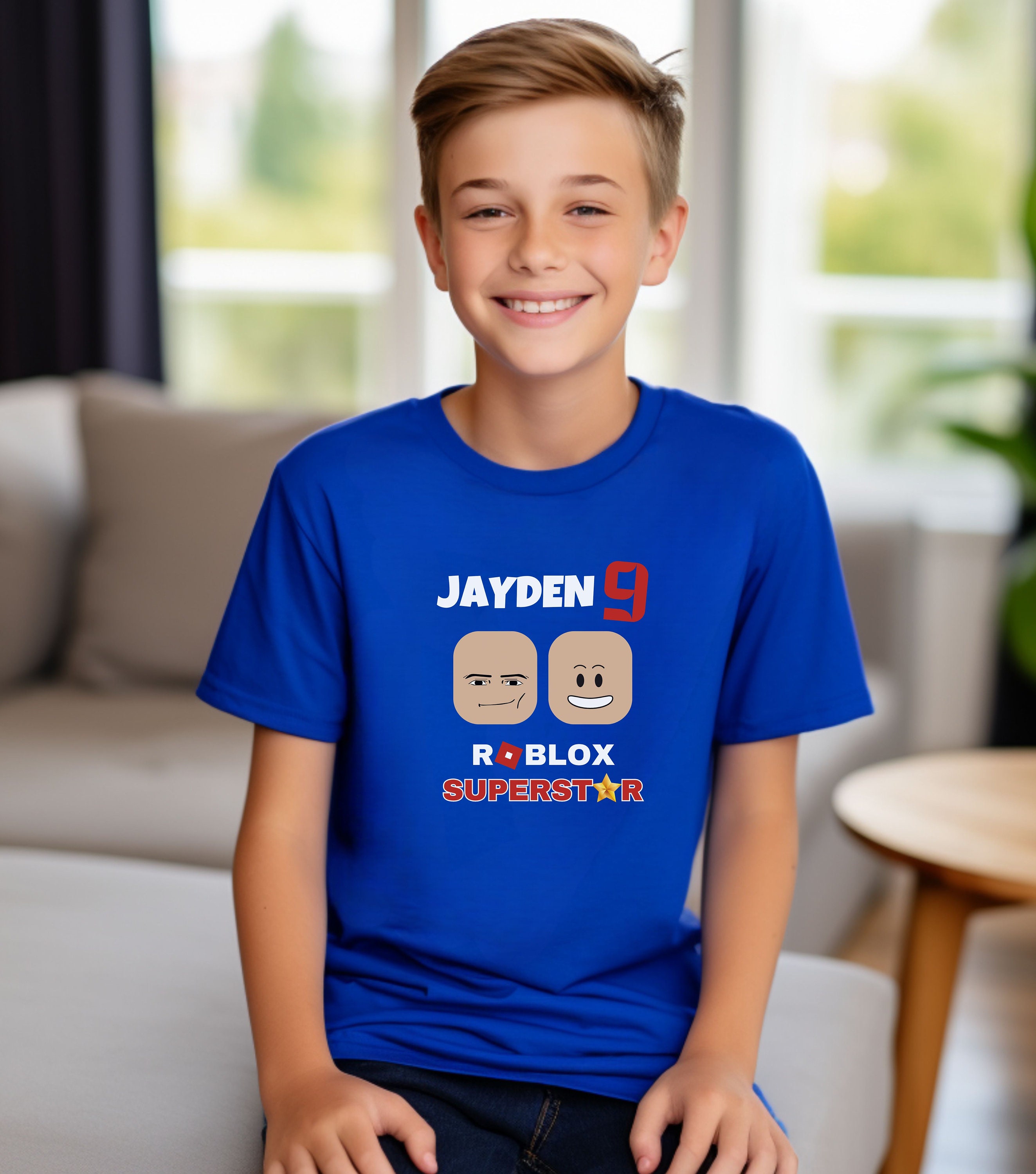 Custom Roblox Kids Birthday Shirt,roblox Shirt,gamer Shirt,roblox Lover ...