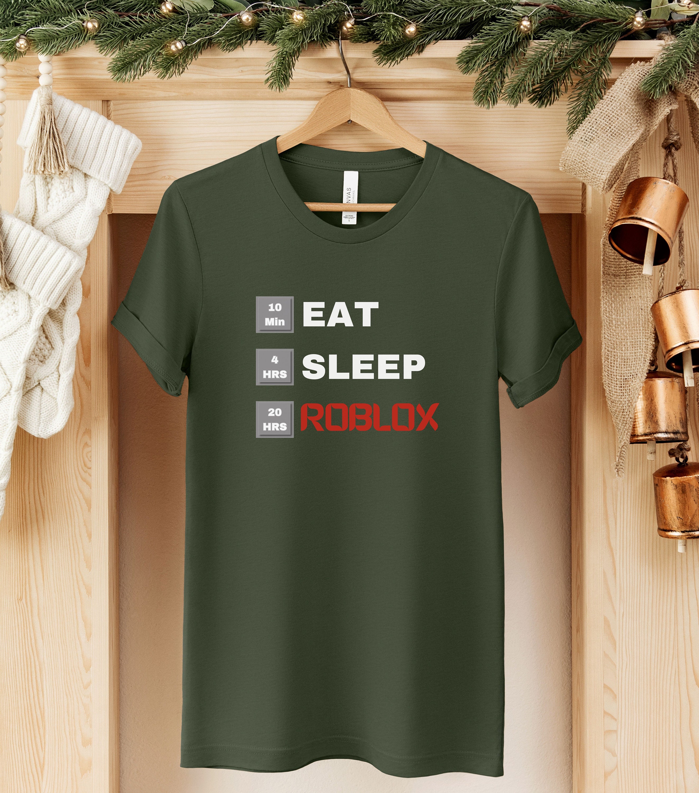 Eat Sleep Roblox T Shirt, Roblox Shirt,gamer Shirt,roblox Lover Shirt ...