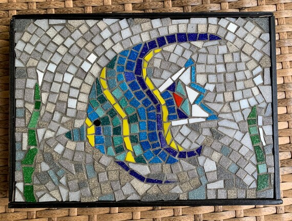 Tropical Fish Mosaic Patterns Mosaic Ceramic Fish Art Novelty Tempered