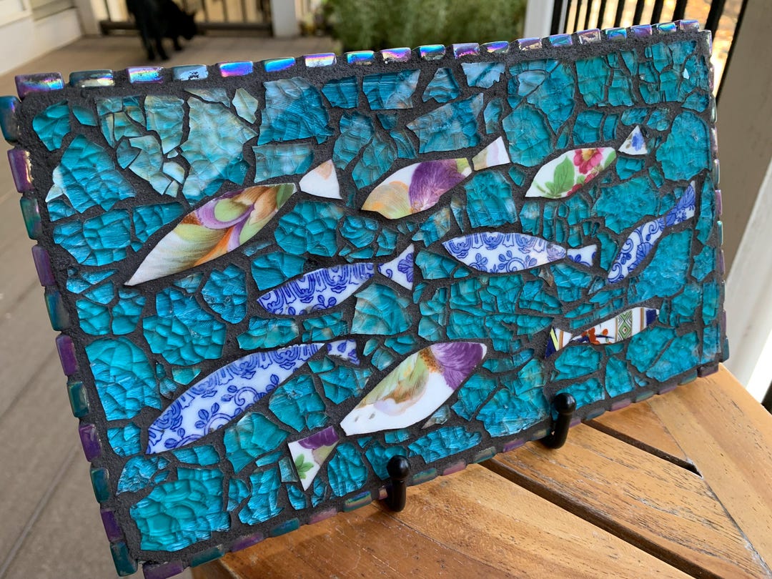 Fanciful Fish Mosaic Art - Etsy