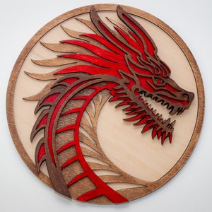 Dragon Laser Cut File, 3D Layered Svg, Dxf, Wall Art - Etsy