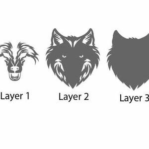Wolf Multilayer SVG, Laser Cut File, 3D Layered SVG, DXF, Wall Art - Etsy