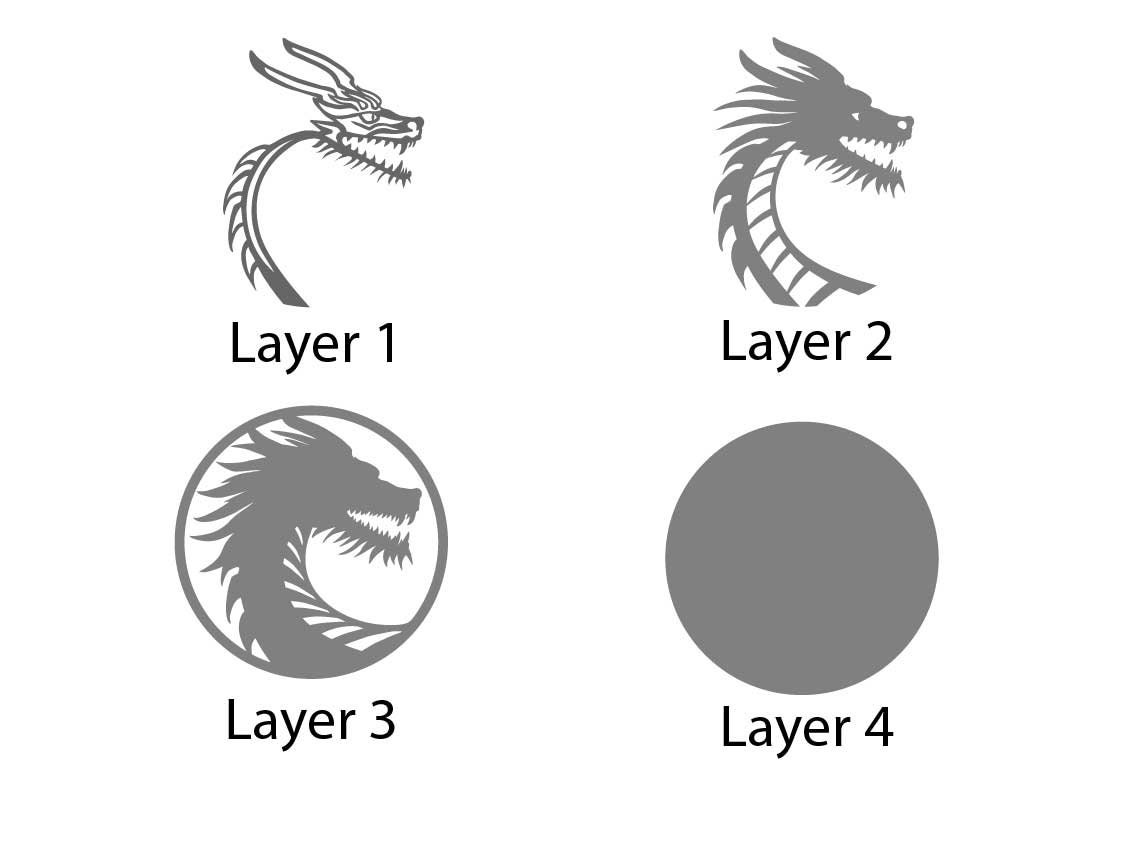 Dragon Laser Cut File, 3D Layered Svg, Dxf, Wall Art - Etsy