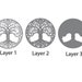 Multilayer Laser Cut File for Creating Tree of Life Wooden 3D Wall Art ...