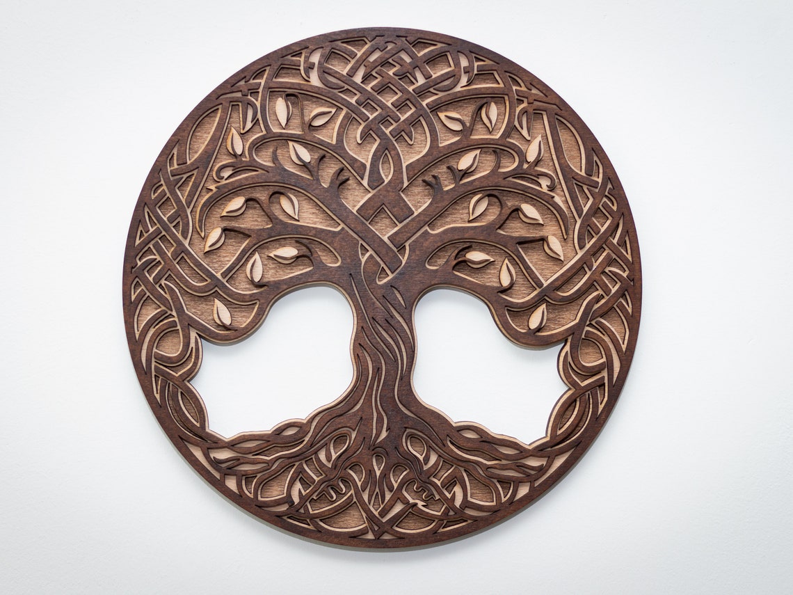 Multilayer Laser Cut File for Creating Tree of Life Wooden 3D Wall Art ...