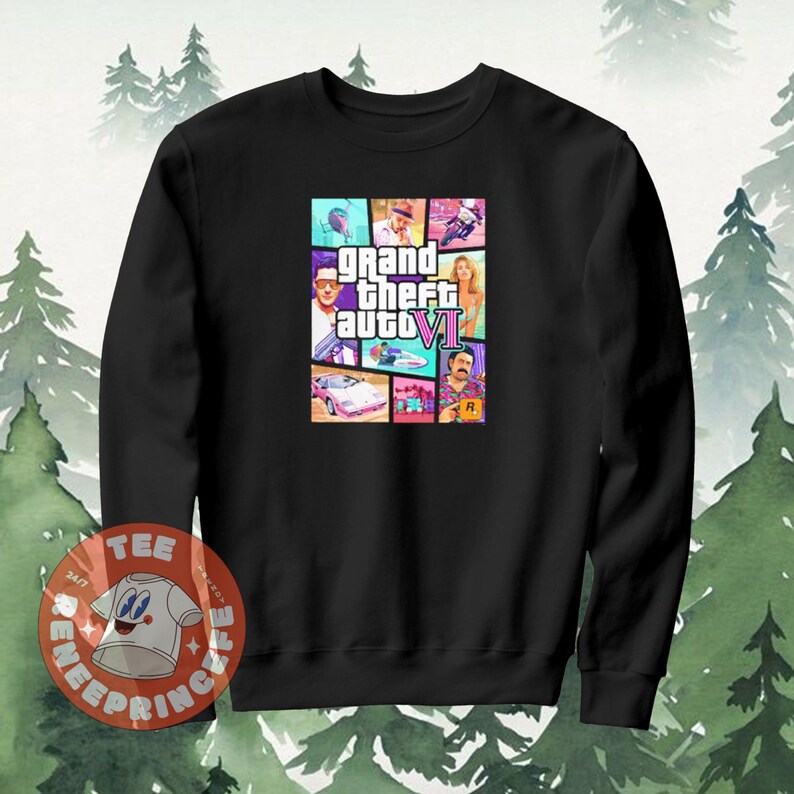 Grand Theft Auto VI Gta 6 T Shirt Games, New Game Gta 6 Merch Gta Vice ...