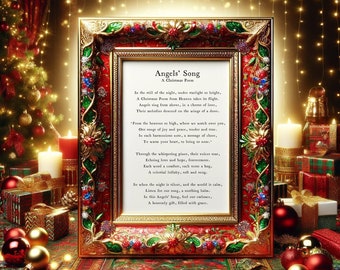 Christmas in Heaven Print Printable PDF Poem You Print and - Etsy UK
