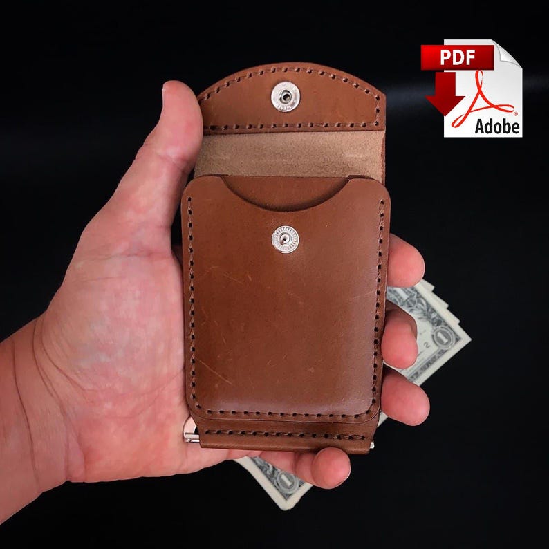 Leather Money Clip Wallet PDF Pattern (A4) - Etsy