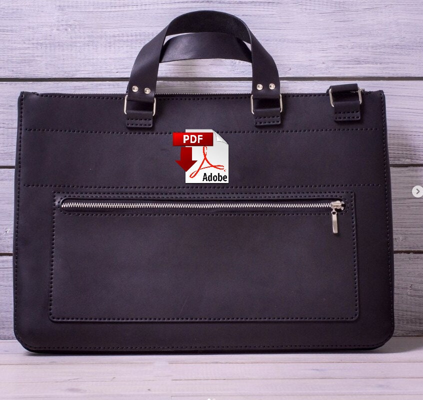 Leather Laptop Bag Pattern Messenger Bag - Etsy