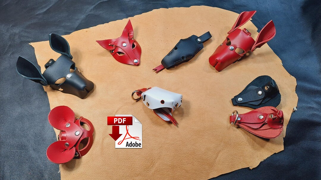 Leather Patterns Key Fob - Keychain Template PDF - Etsy