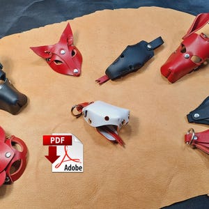 Leather Patterns Key Fob - Keychain Template PDF - Etsy