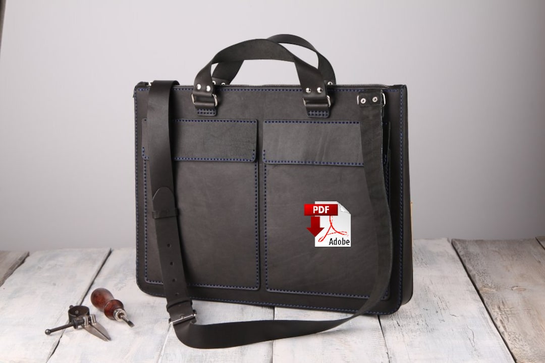 Leather Laptop Bag Pattern | Messenger Bag - Etsy