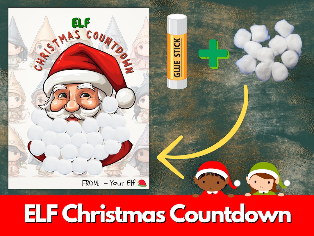 Elf Christmas Countdown Printable Christmas Countdown - Etsy