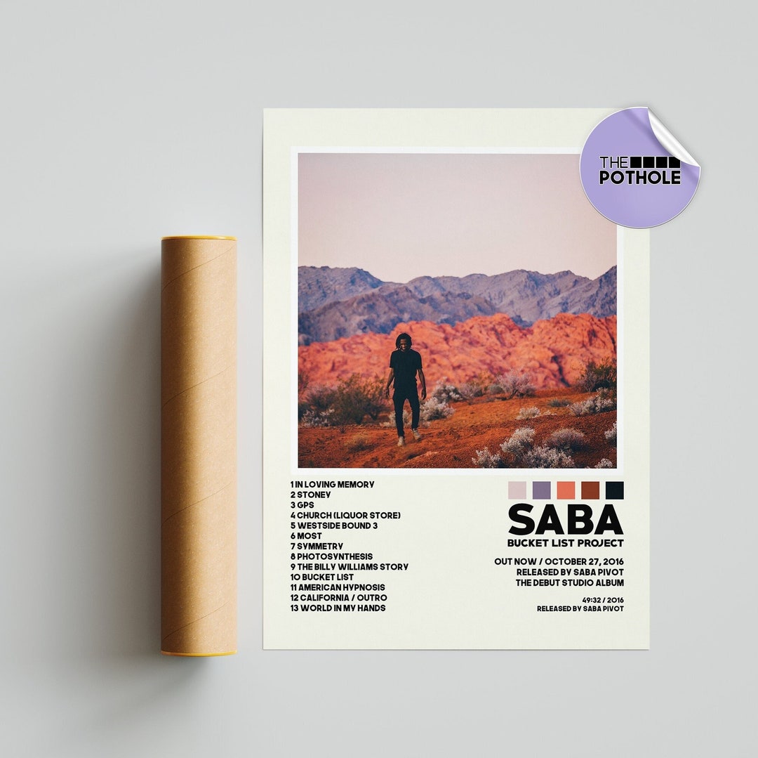 Saba Poster / Bucket List Project Poster / Album Cover Poster - Etsy