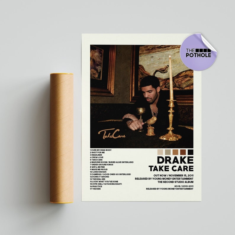 Drake Poster / Take Care Poster, Album Cover Poster Poster Print Wall ...