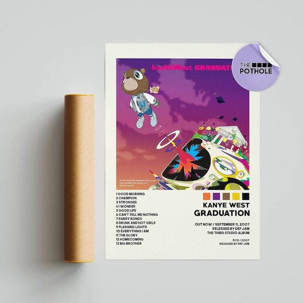 Kanye West Graduation Poster: Up to 50& Off - Etsy