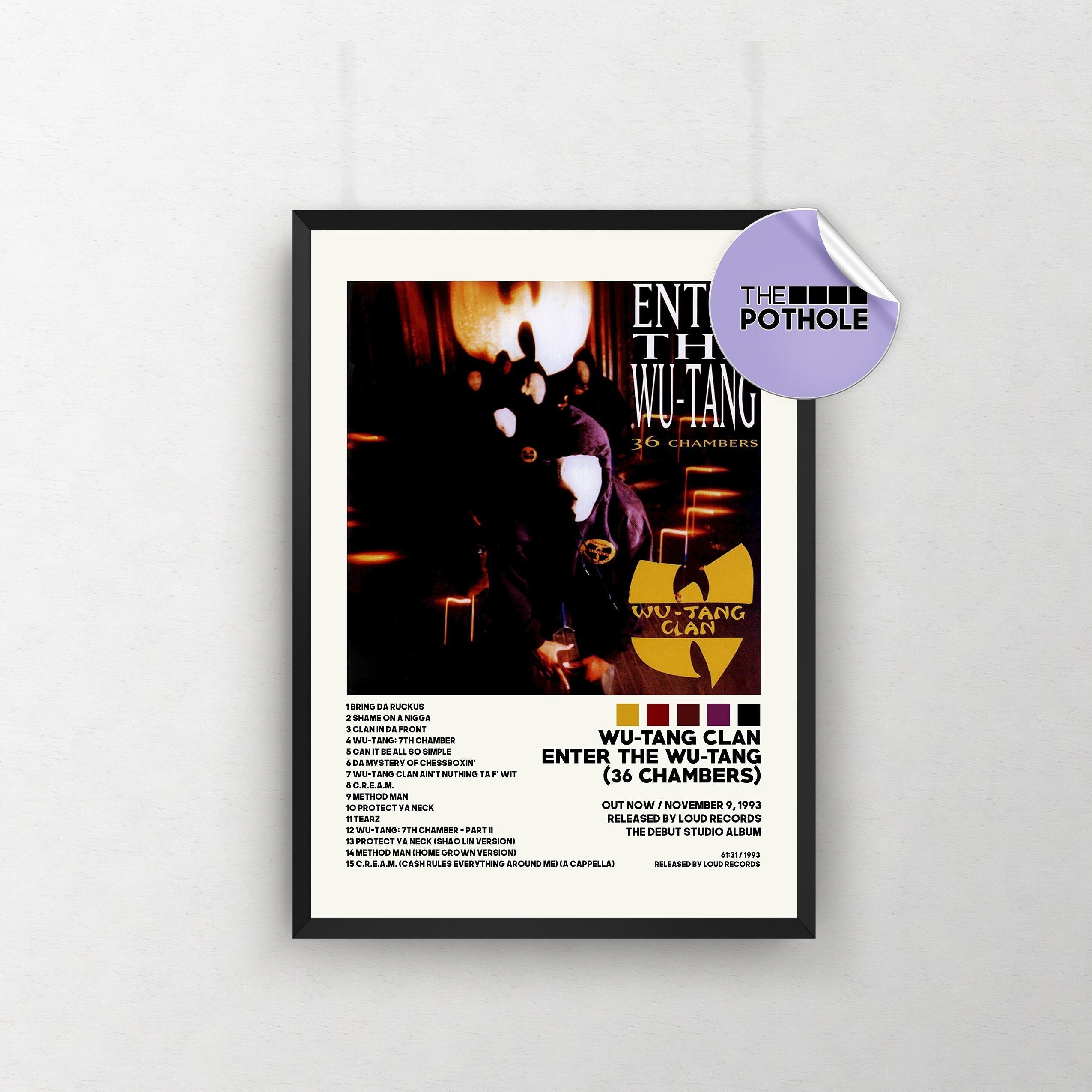 Wu-tang Clan Posters / Enter of the Wu-tang 36 Chamber Poster / Album ...