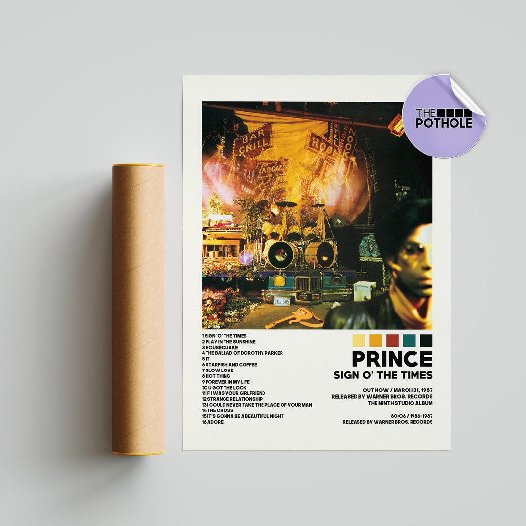 Prince Posters, Sign 'O' the Times Poster, Album Cover Poster,poster ...