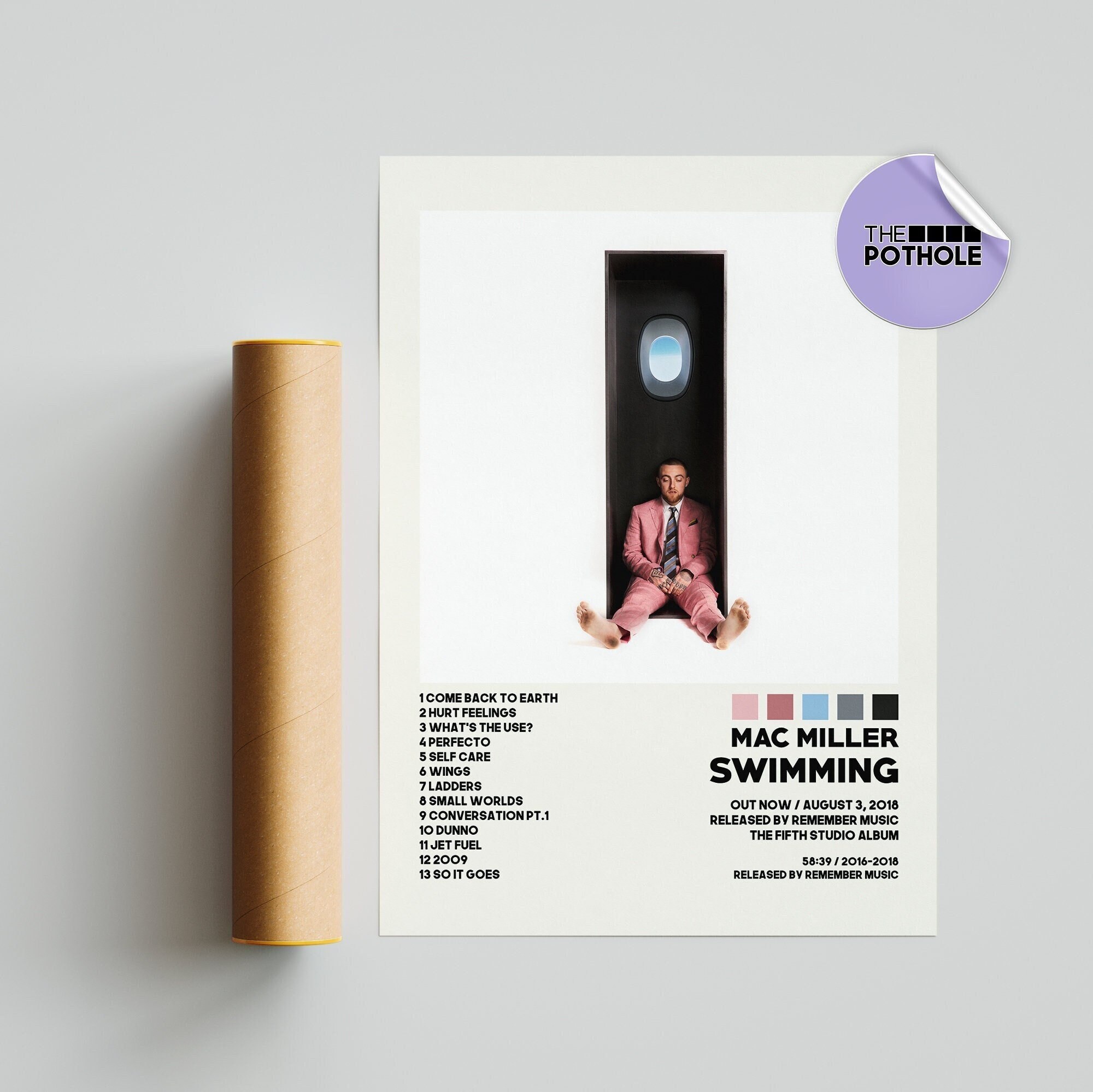 Mac Miller Posters / Swimming Poster / Tracklist Album Cover Poster ...