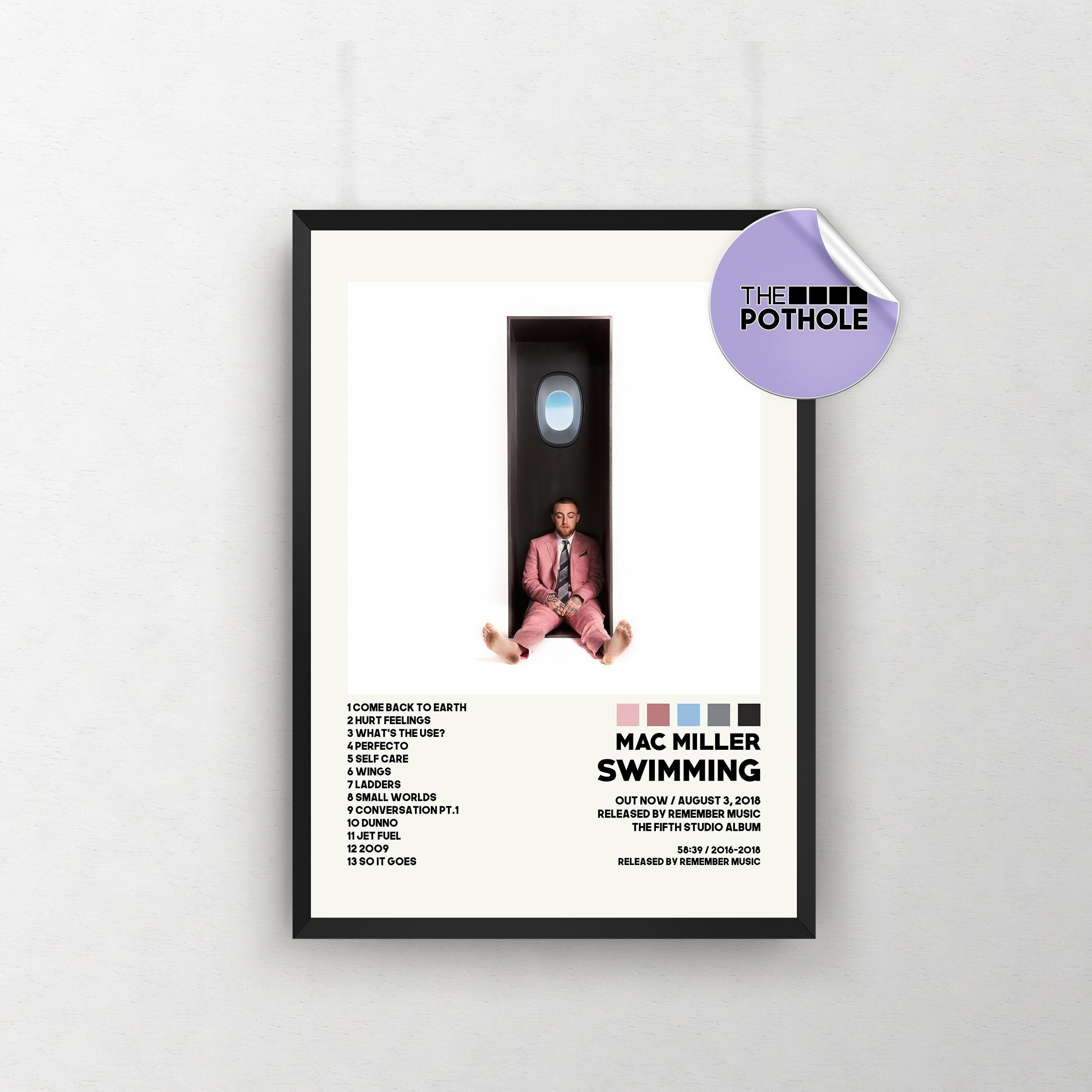 Mac Miller Posters / Swimming Poster / Tracklist Album Cover Poster ...