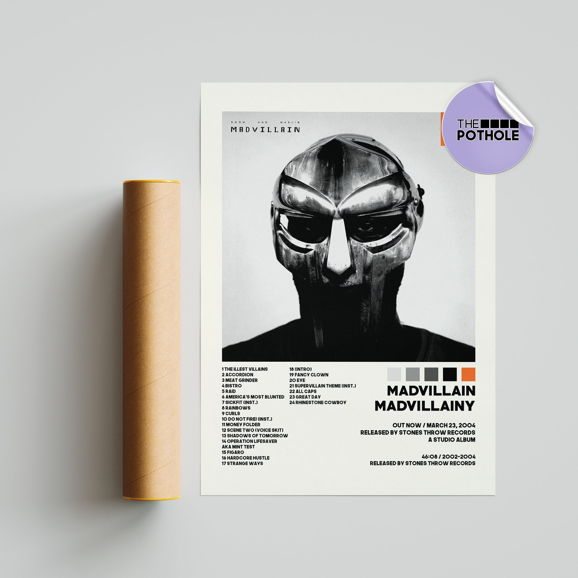 MF DOOM Posters / Madvillainy Poster Tracklist Album Cover - Etsy