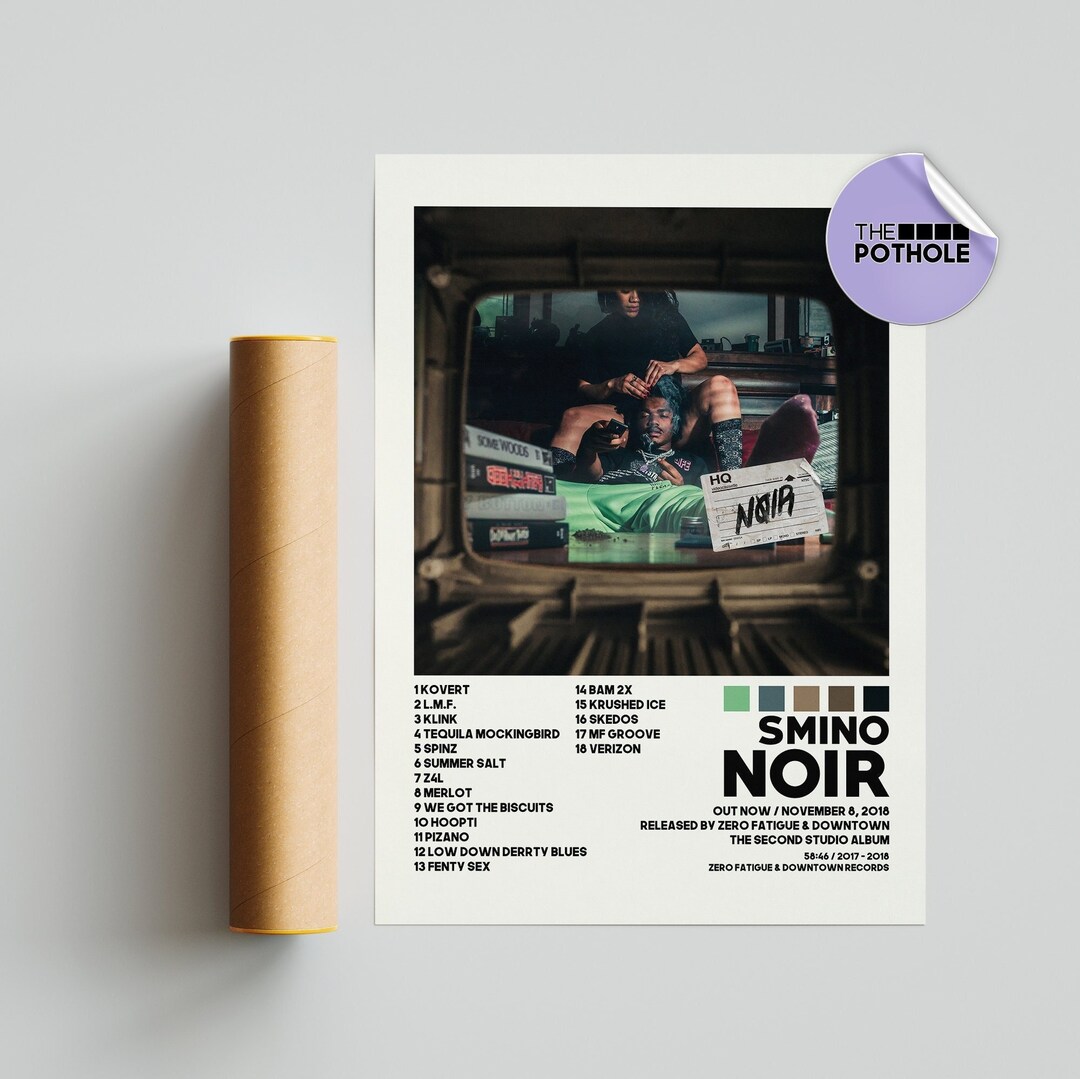Smino Posters / Noir Poster Tracklist Album Cover Poster - Etsy