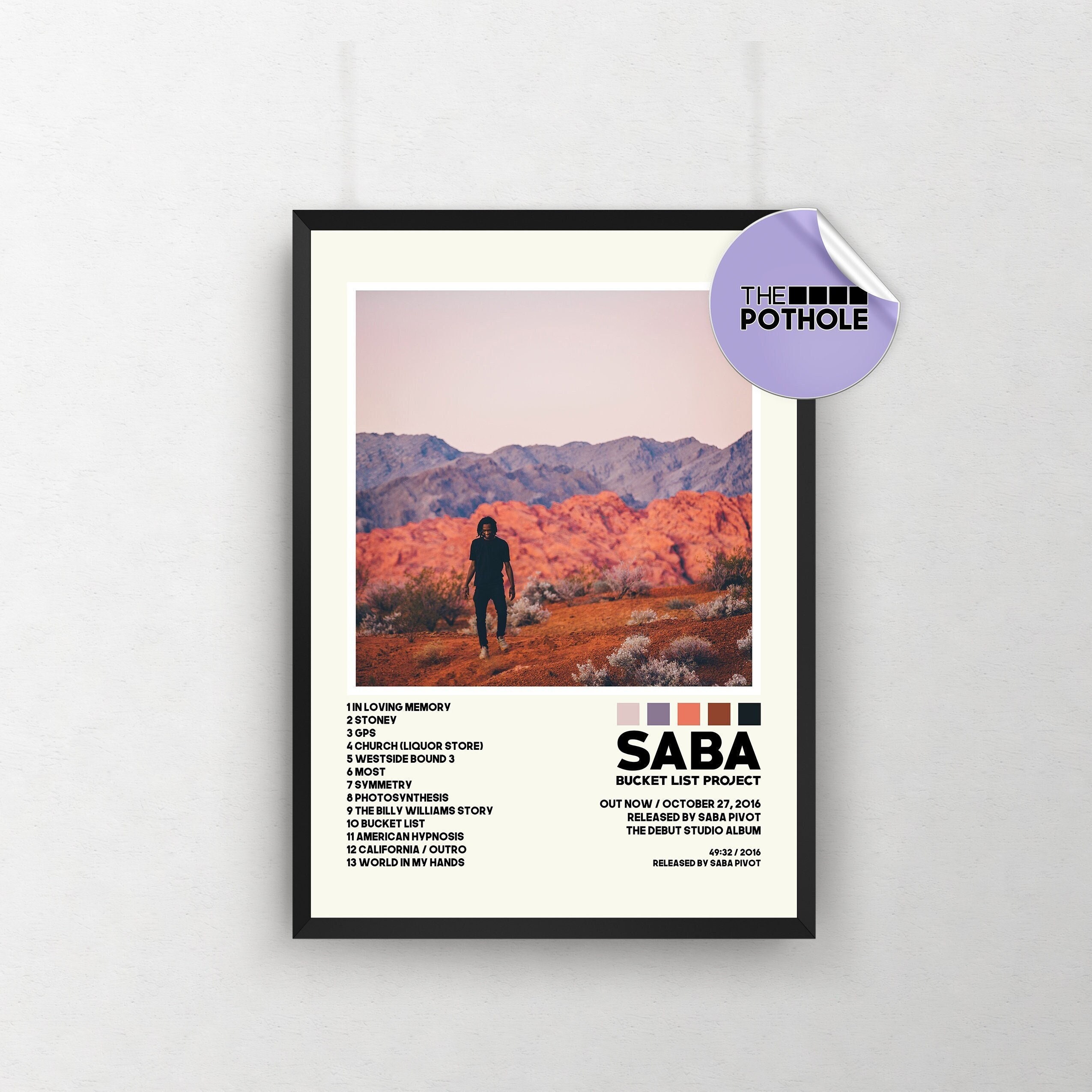 Saba Poster / Bucket List Project Poster / Album Cover Poster - Etsy