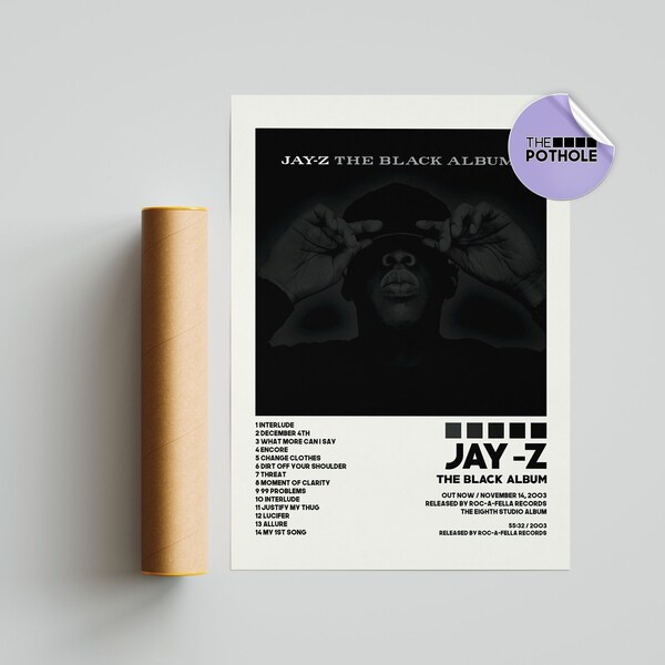 Jay Z Black Album Poster - Etsy