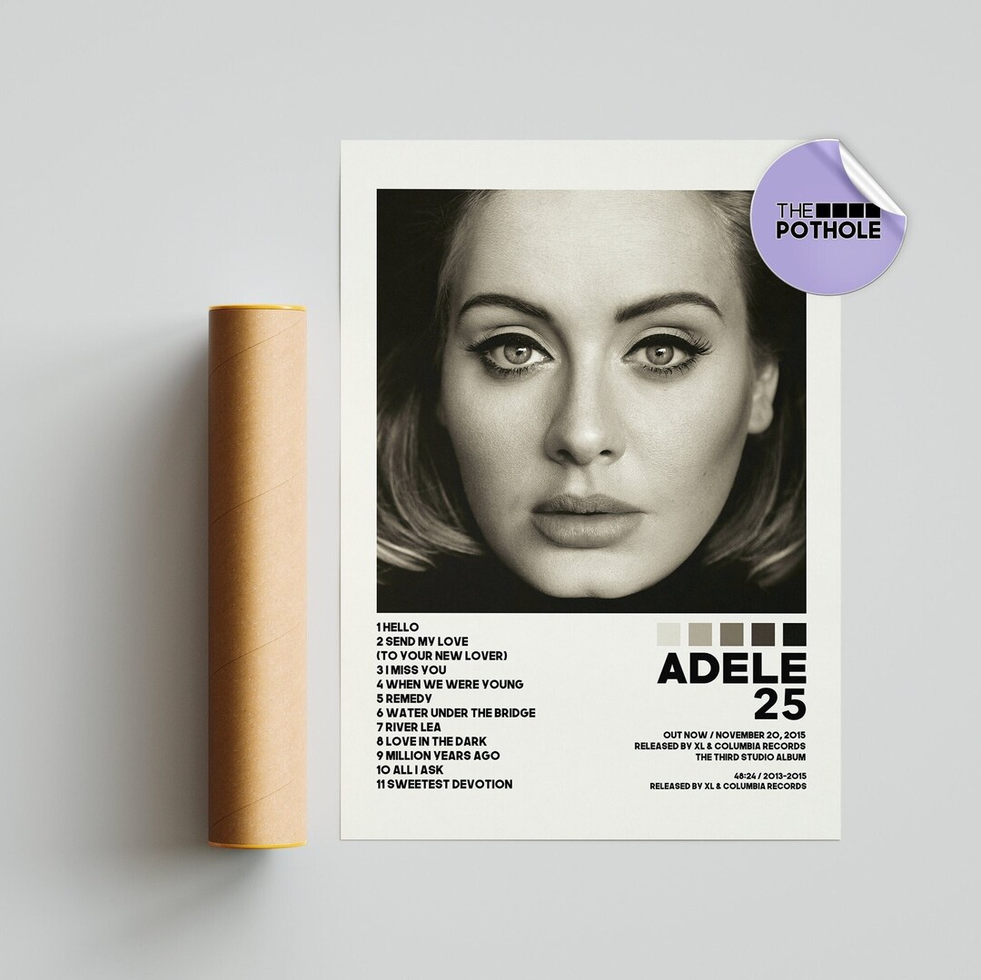 Adele Posters / 25 Poster / Adele 25 / Album Cover Poster / - Etsy