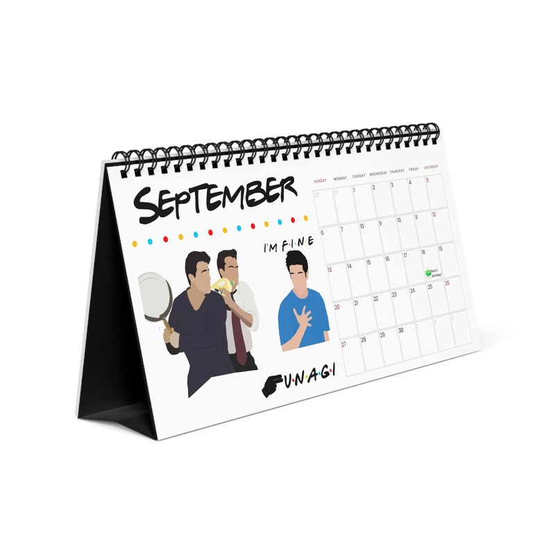 FRIENDS Themed Desk Calendar 2026, 2026 FRIENDS Calendar, Character ...