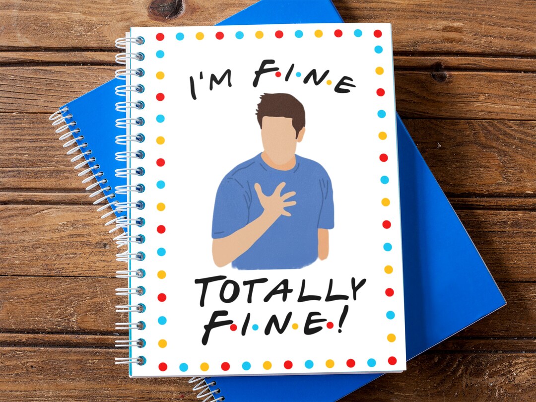 I'm Fine Ross FRIENDS Spiral Notebook Ruled Line - Etsy
