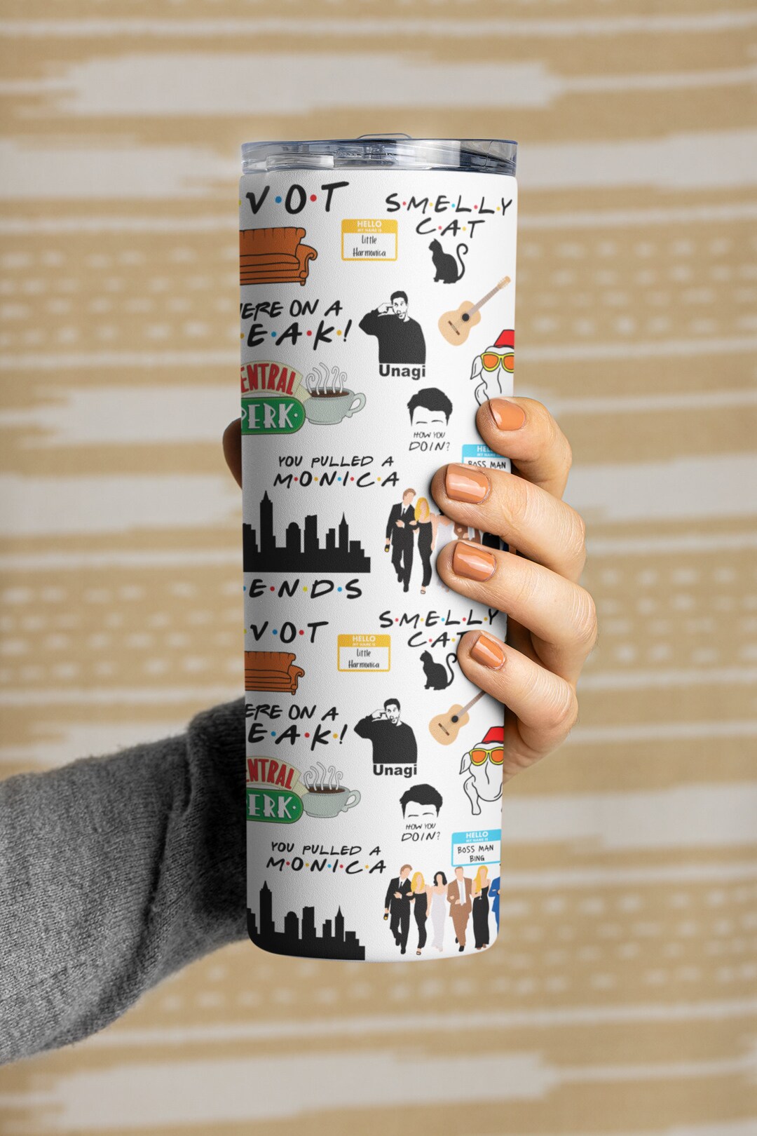 Skinny Tumbler With Straw- FRIENDS Themed, 20oz - Etsy