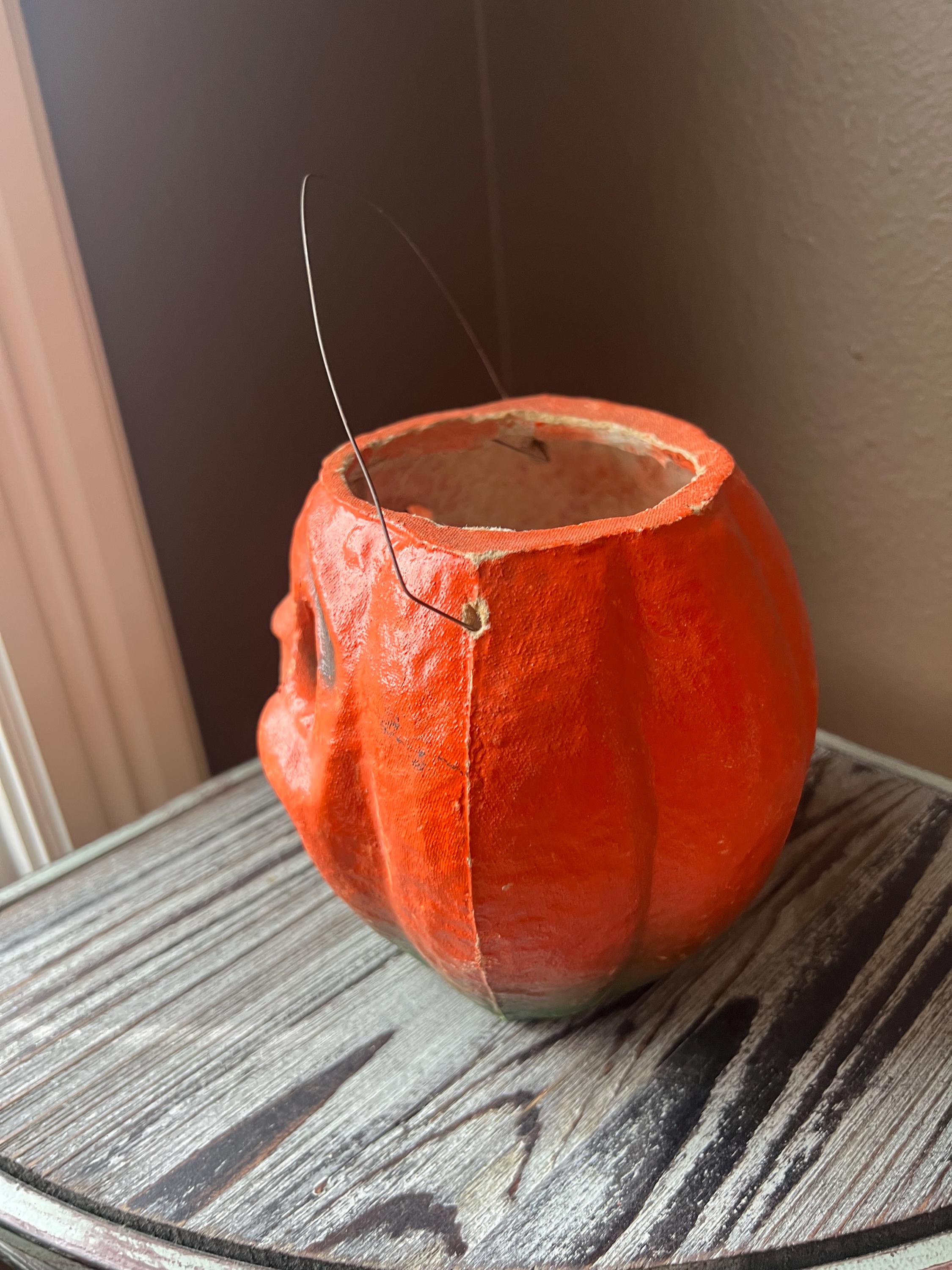 Vintage Halloween Pulp Paper Mache Pumpkin Jack-o-lantern Choir Boy ...