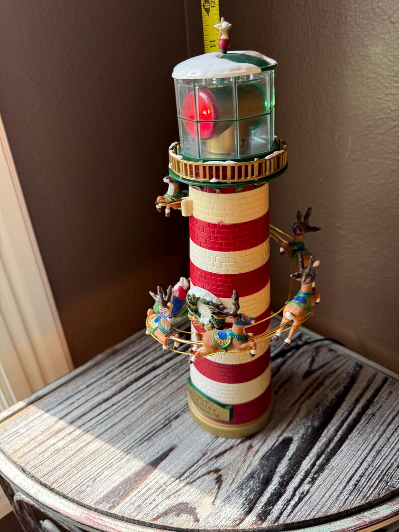 Mr Christmas Holiday Lighthouse Animated Lighted Village House or Tree ...