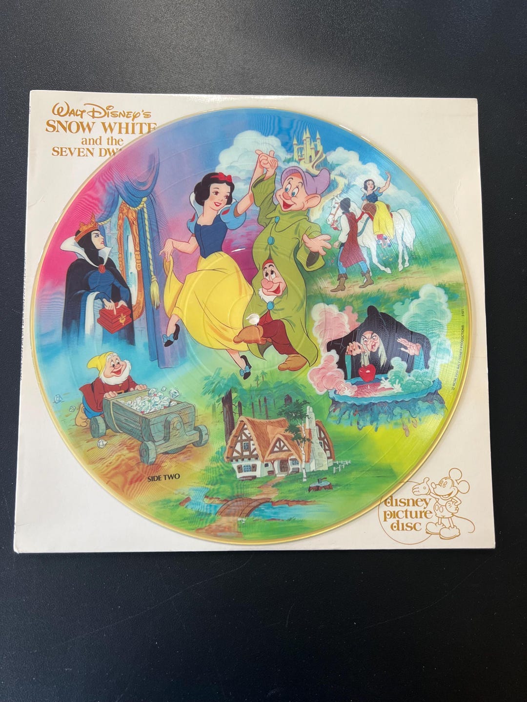 1980 Snow White Vinyl Picture Disc Record Disney Snow White Seven ...