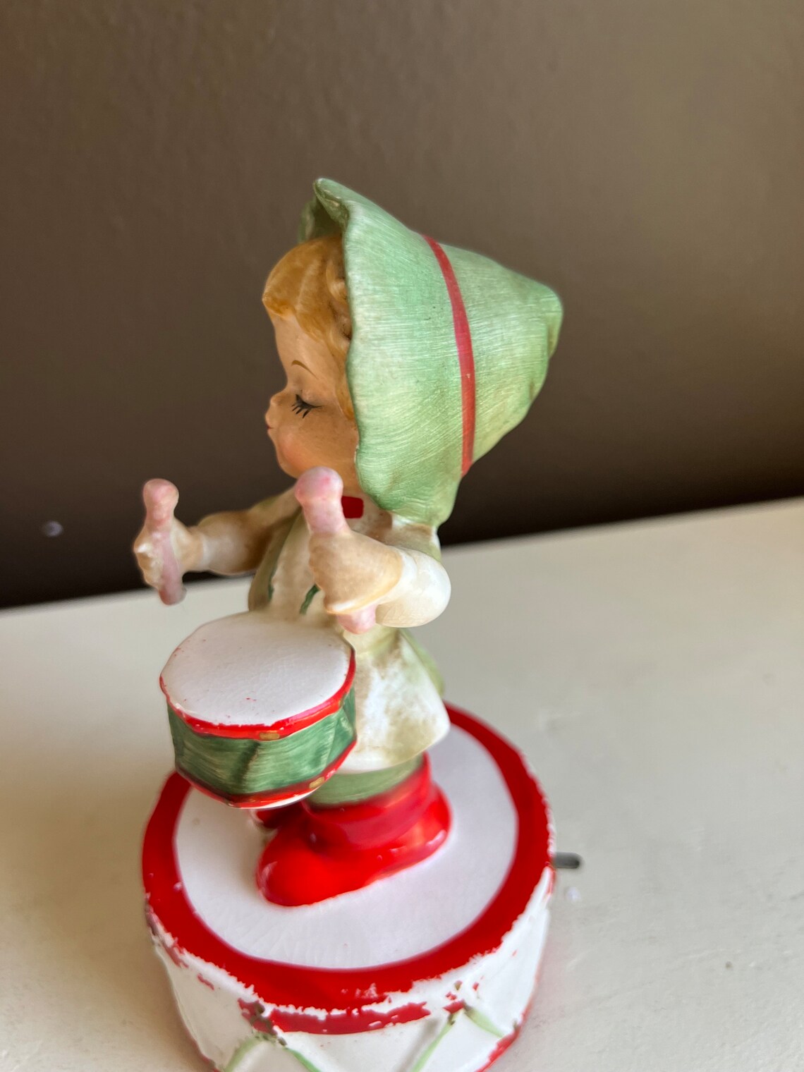 Vintage 1960s Lefton 7660 Porcelain Drummer Boy Christmas Music Box ...