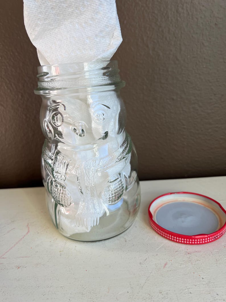 Kraft Snowman Strawberry Jam Jar Clear Glass Jelly Jar 1992 6 Inches ...