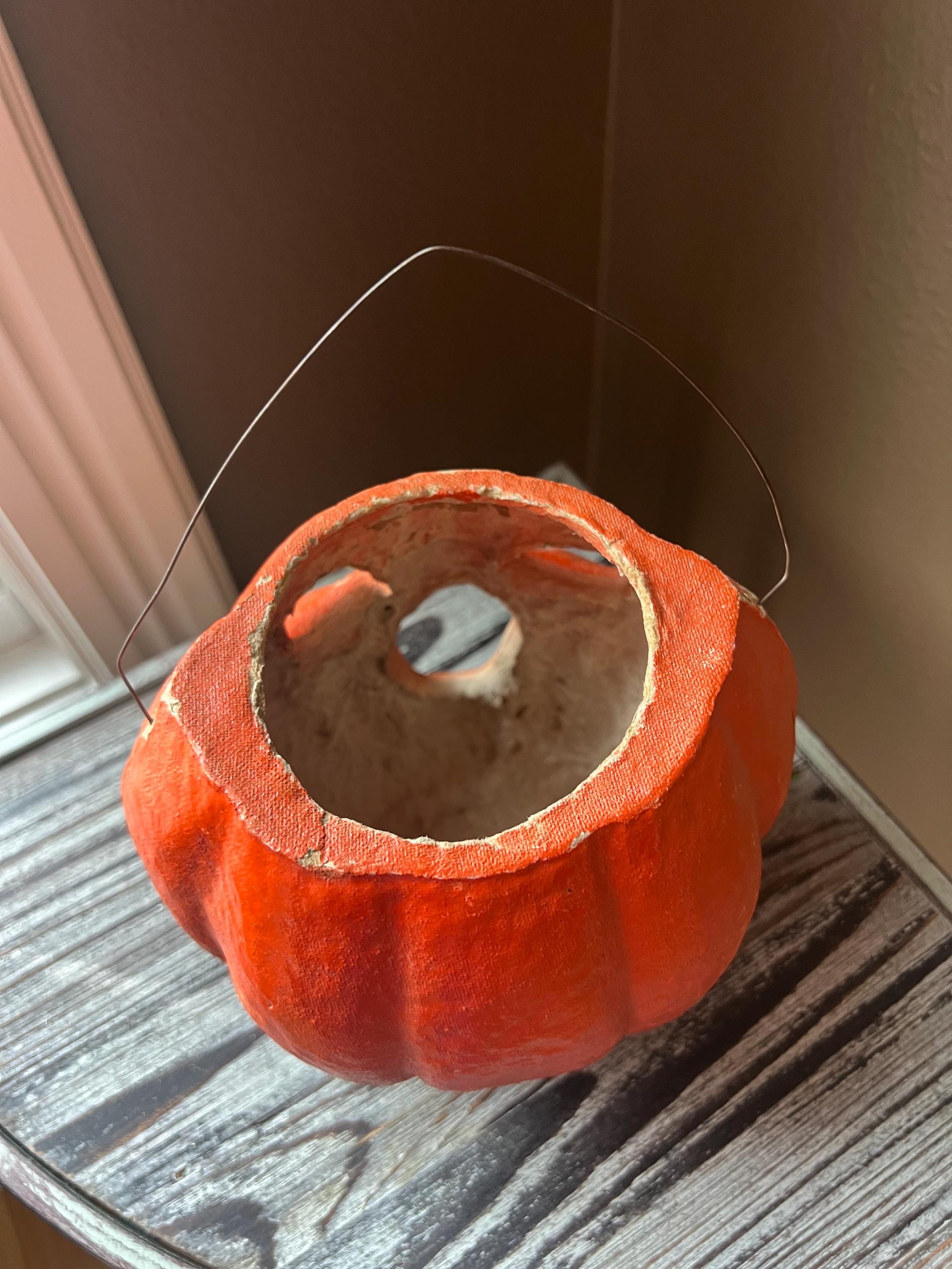 Vintage Halloween Pulp Paper Mache Pumpkin Jack-o-lantern Choir Boy ...